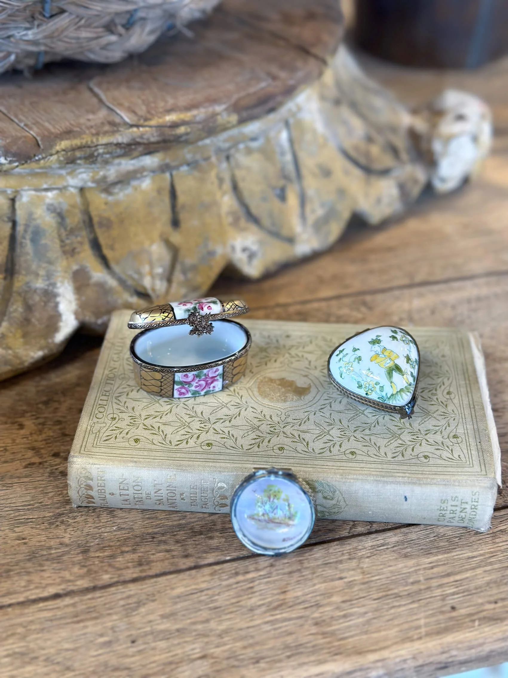 Vintage Limoges France Porcelain Trinket Box, Peint Main Handpainted ...