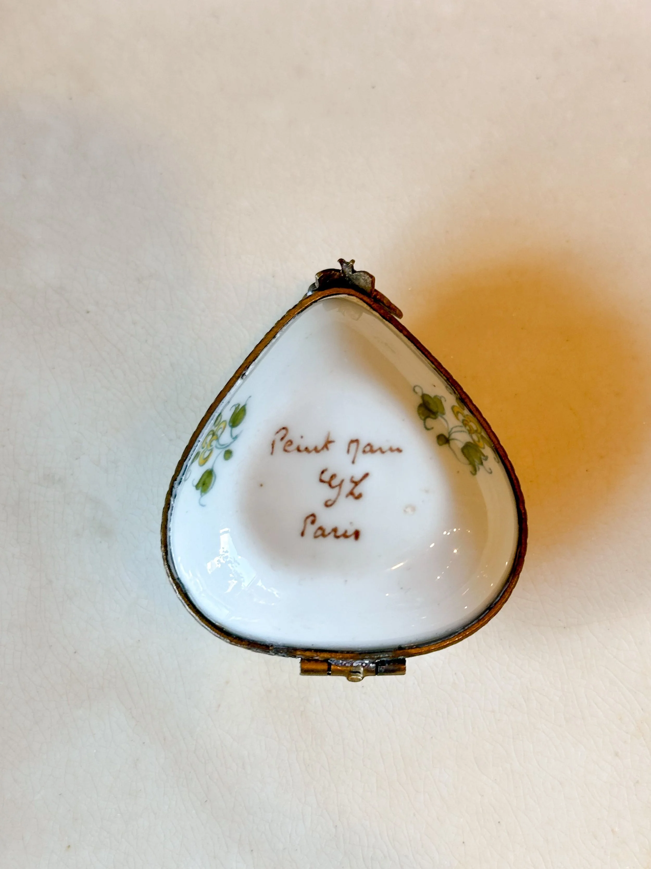 Vintage Limoges France Porcelain Trinket Box, Peint Main Handpainted ...
