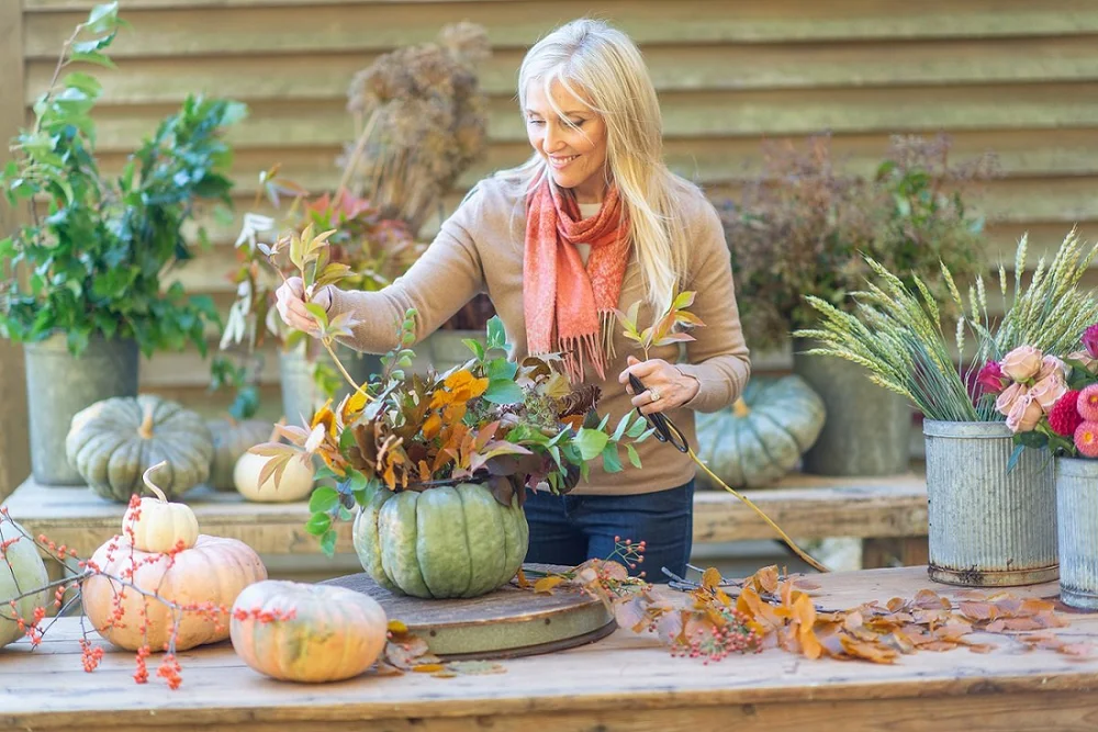 Fall Pumpkin Floral Arrangement Tutorial