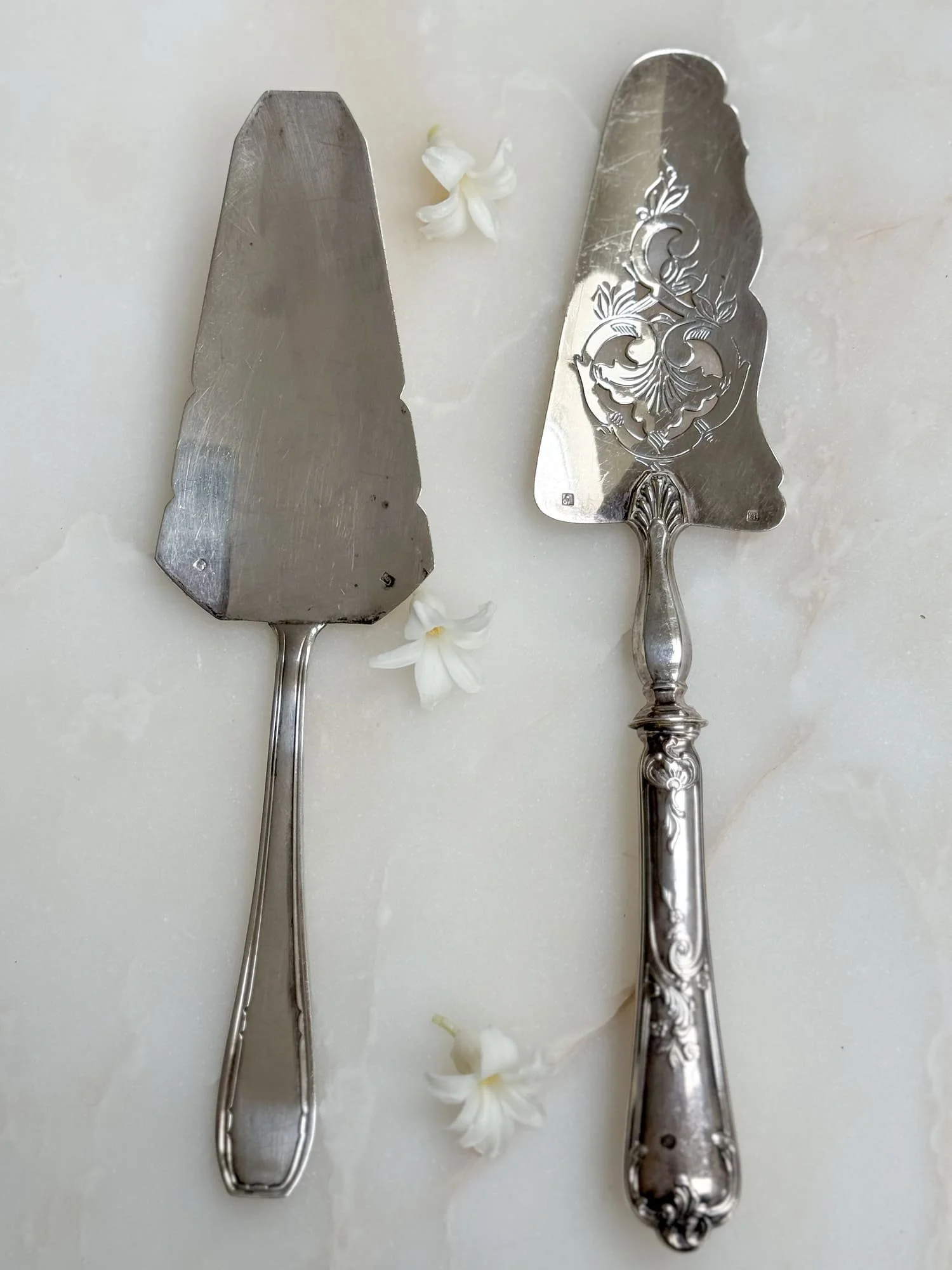 Vintage French Minerva Silver Pie Server Cake Knife