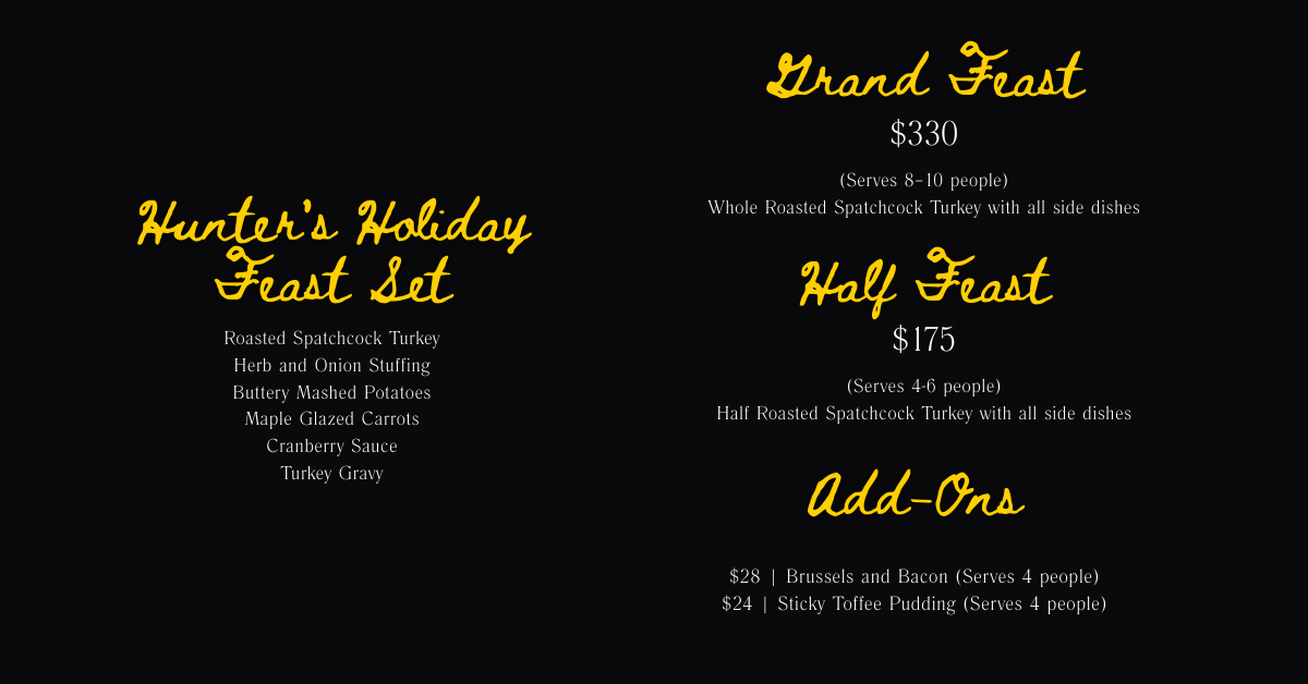 Feast Without the Fuss | Hunter & Co. Christmas Take-Home — Hunter & Co.