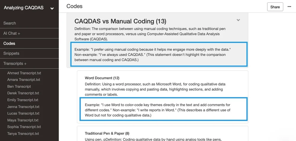 Deductive and Inductive Coding in Qualitative Research — Delve