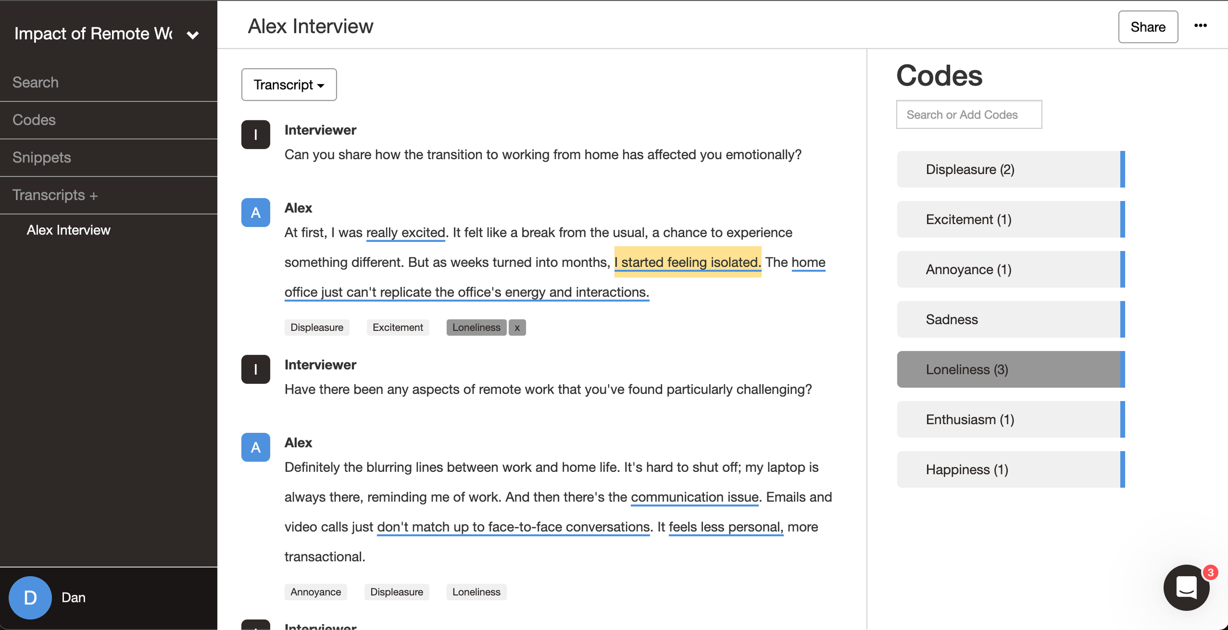 Emotion Coding in Qualitative Research — Delve