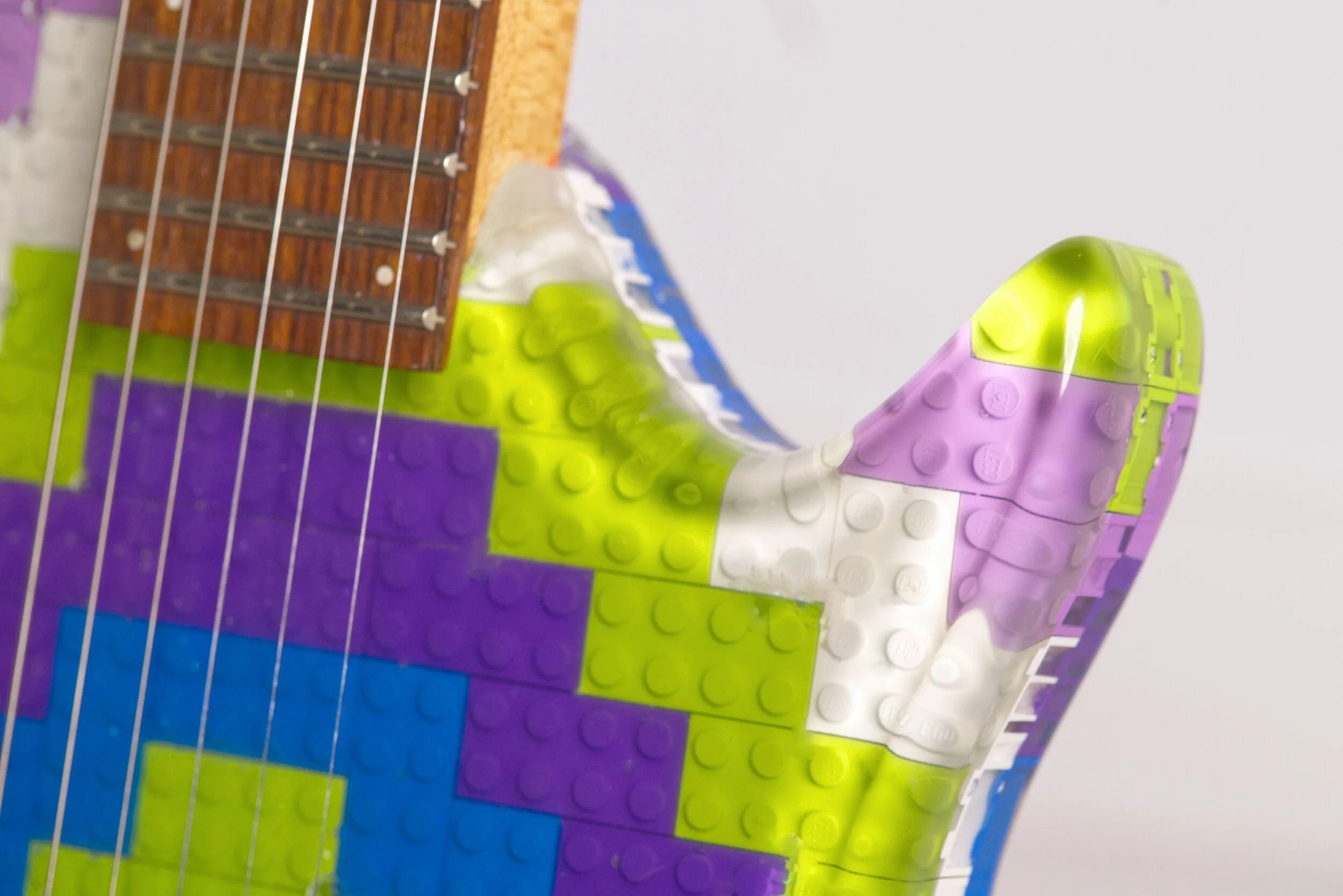 Lego Guitar aka the LEGOcaster - A guitar made from LEGOs and Epoxy ...