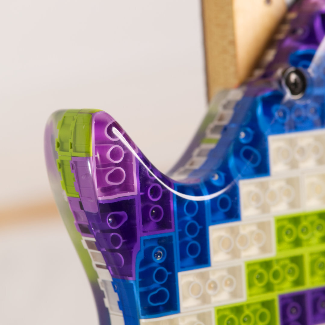 Lego Guitar aka the LEGOcaster - A guitar made from LEGOs and Epoxy ...