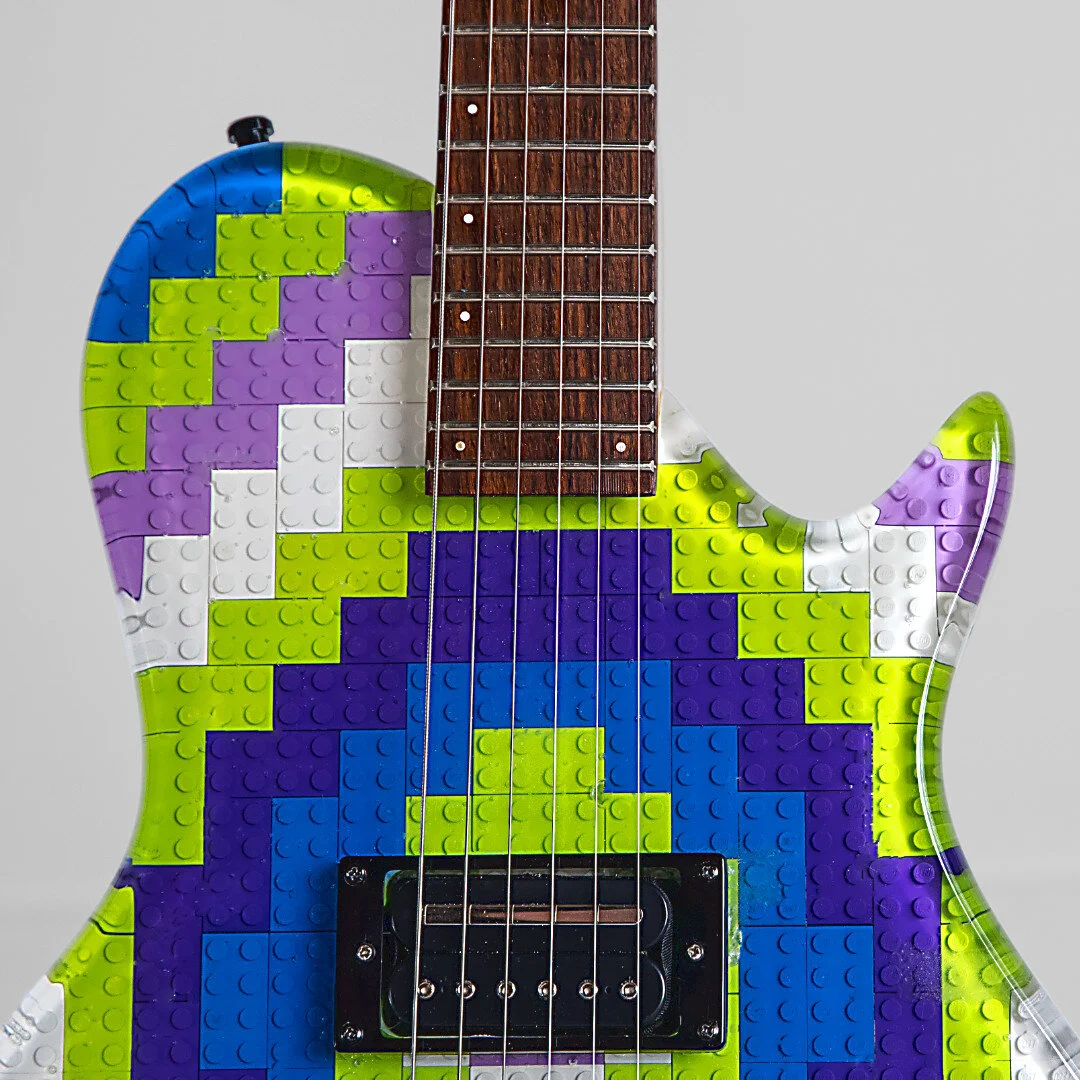 Lego Guitar aka the LEGOcaster - A guitar made from LEGOs and Epoxy ...