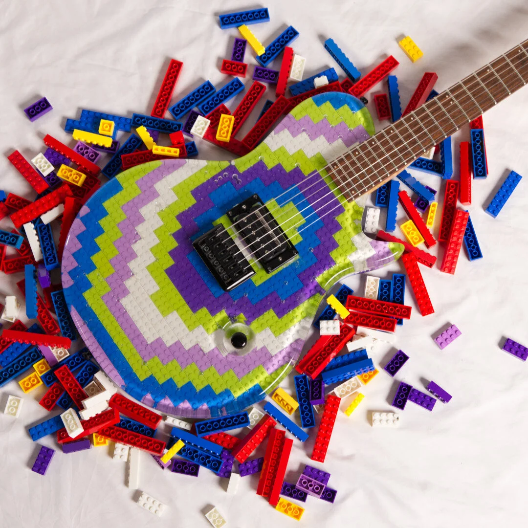 Lego Guitar aka the LEGOcaster - A guitar made from LEGOs and Epoxy ...