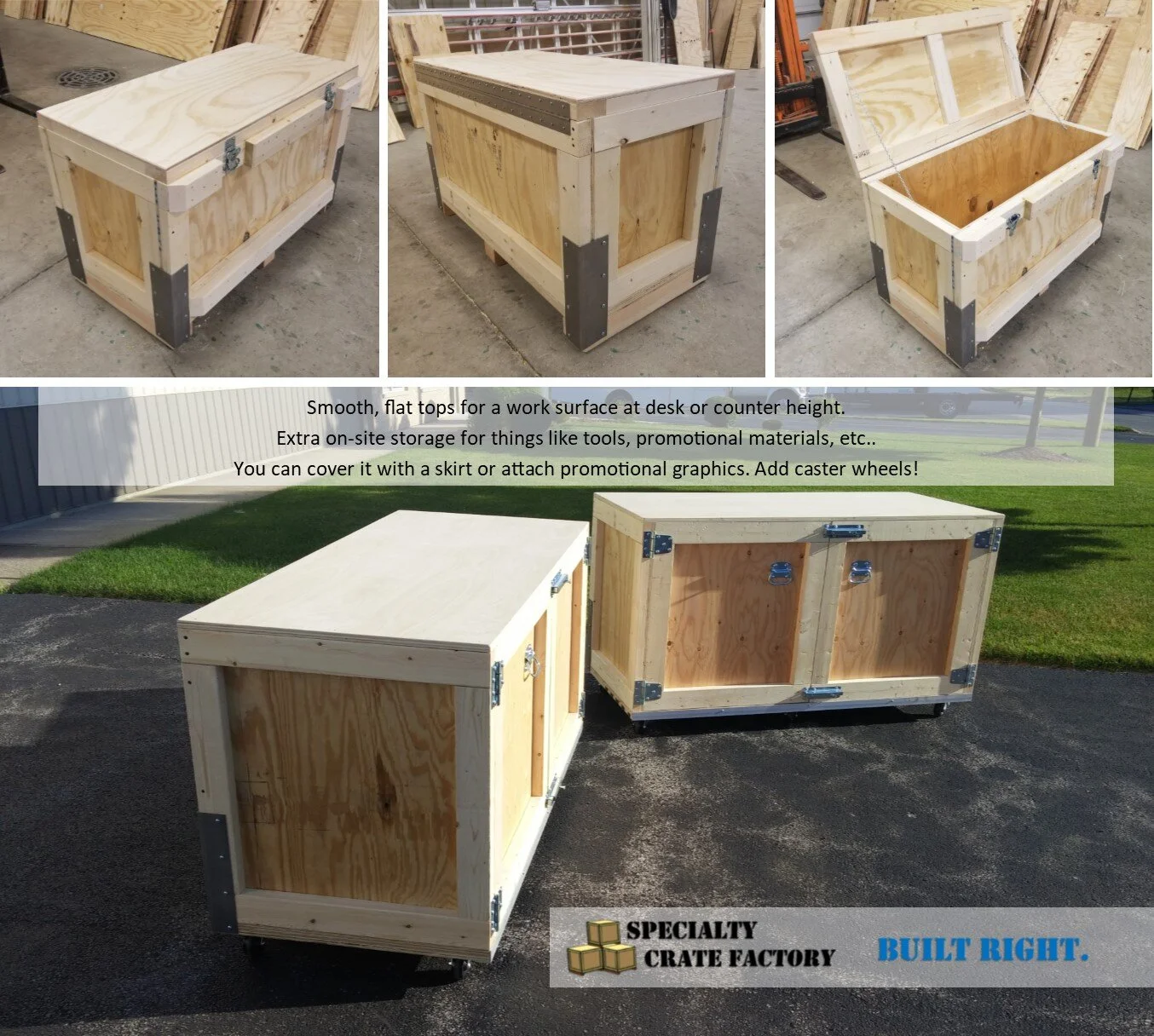 Trade Show Crates / Re-usable Crates — Wooden shipping crates | Custom ...