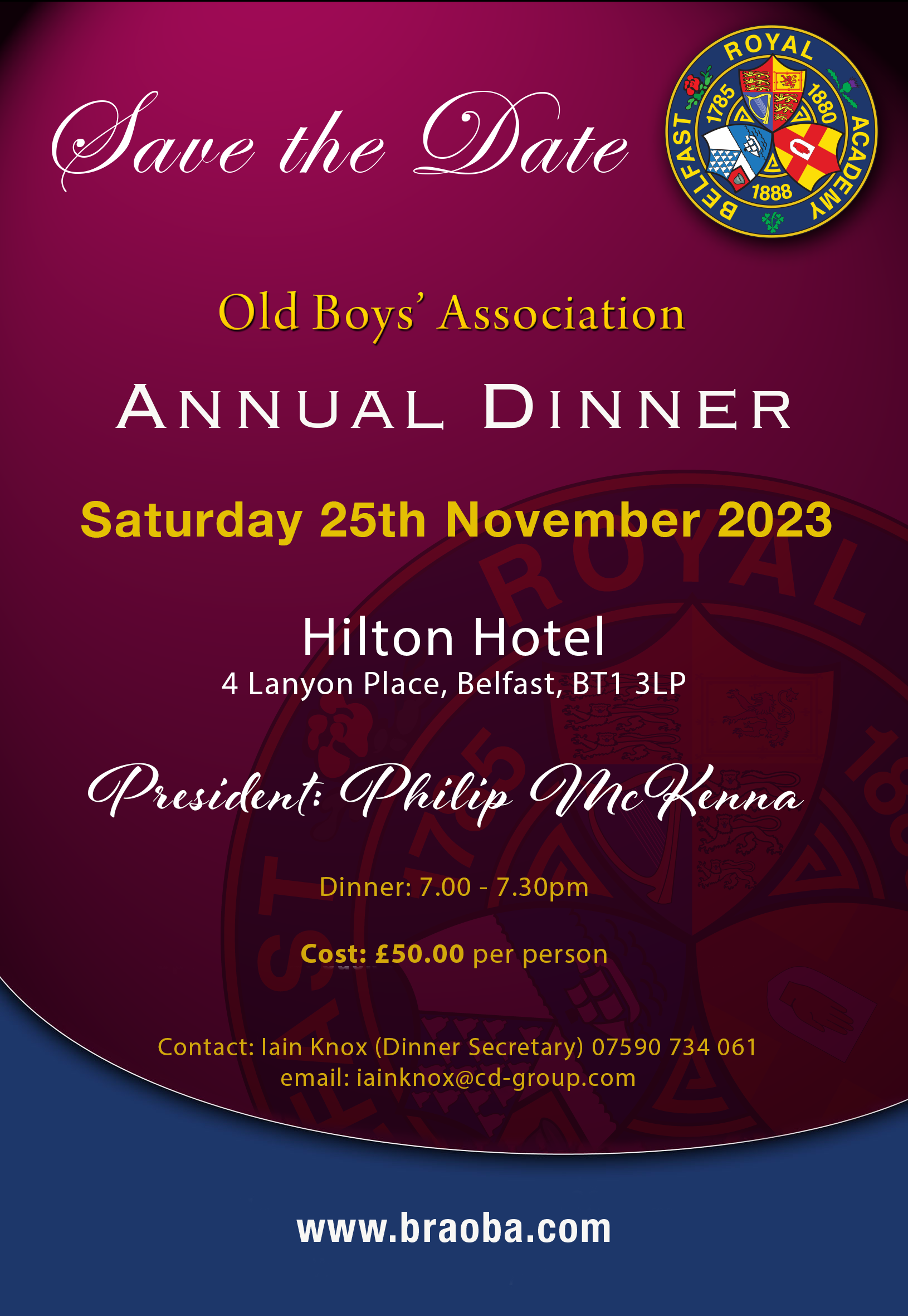 Annual Dinner — BRA Old Boys' Association