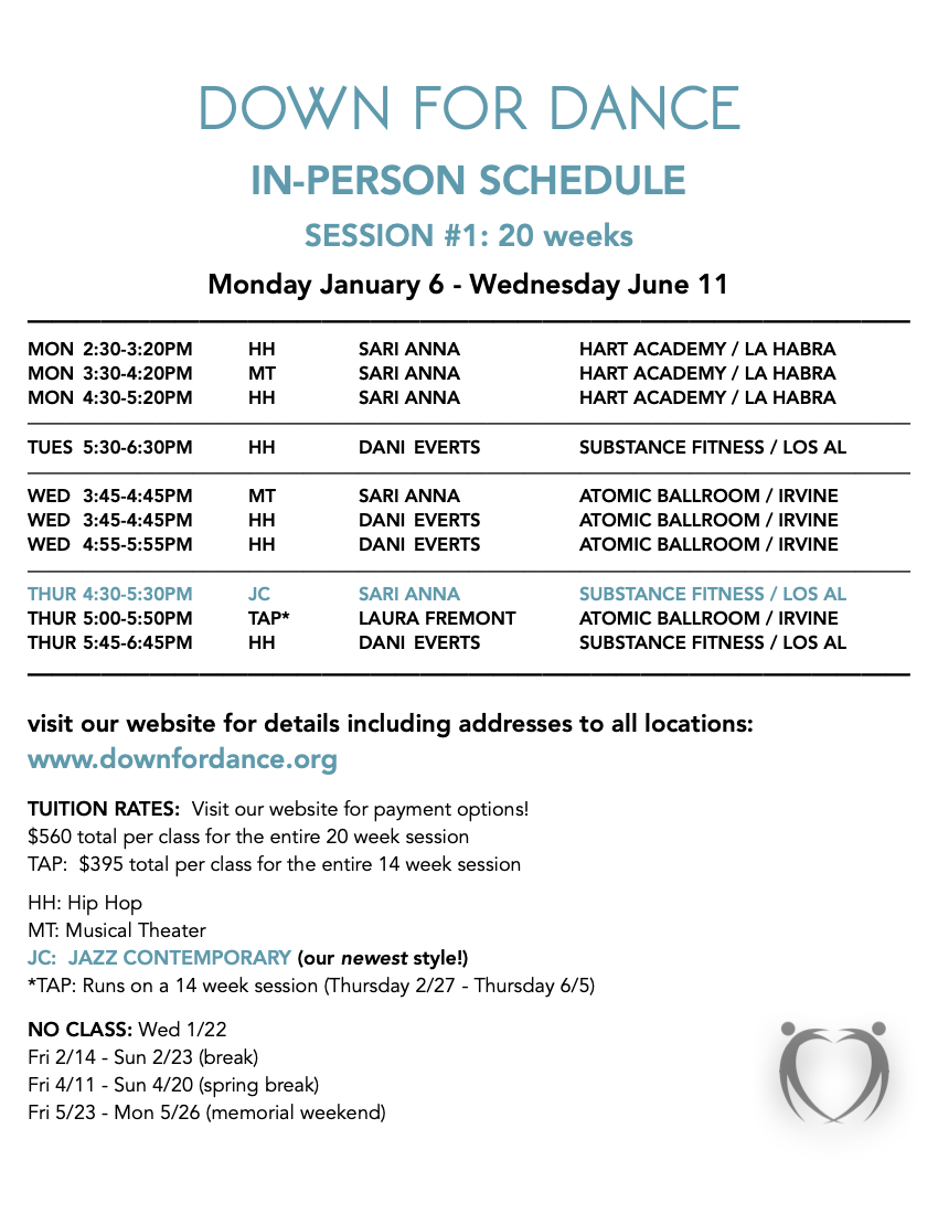 In-Person Program — DOWN FOR DANCE