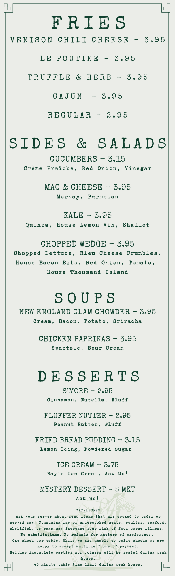 DETROIT MENU — GDS