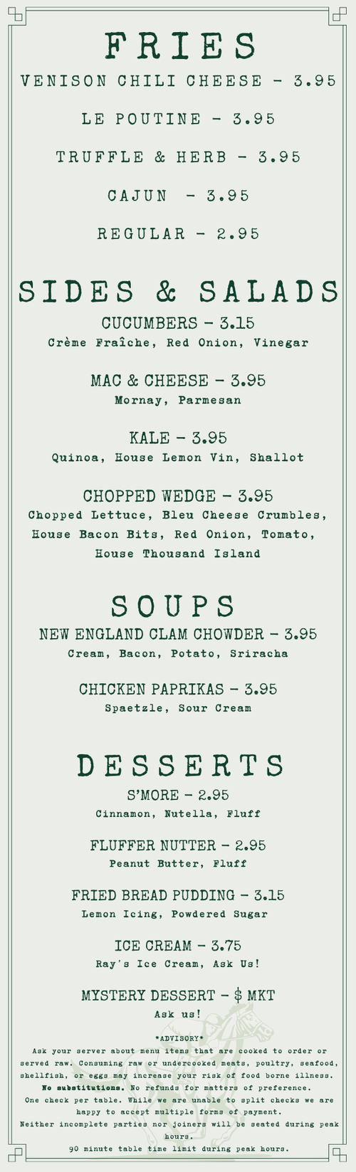 DETROIT MENU — GDS