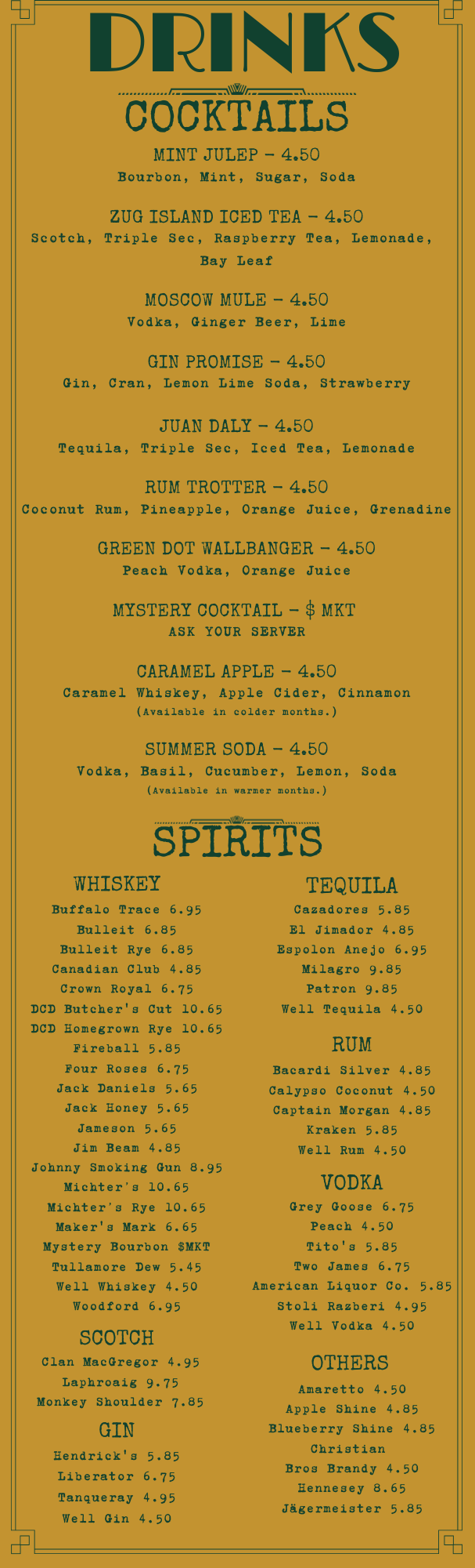 DETROIT MENU — GDS