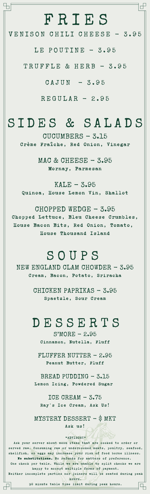 DETROIT MENU — GDS