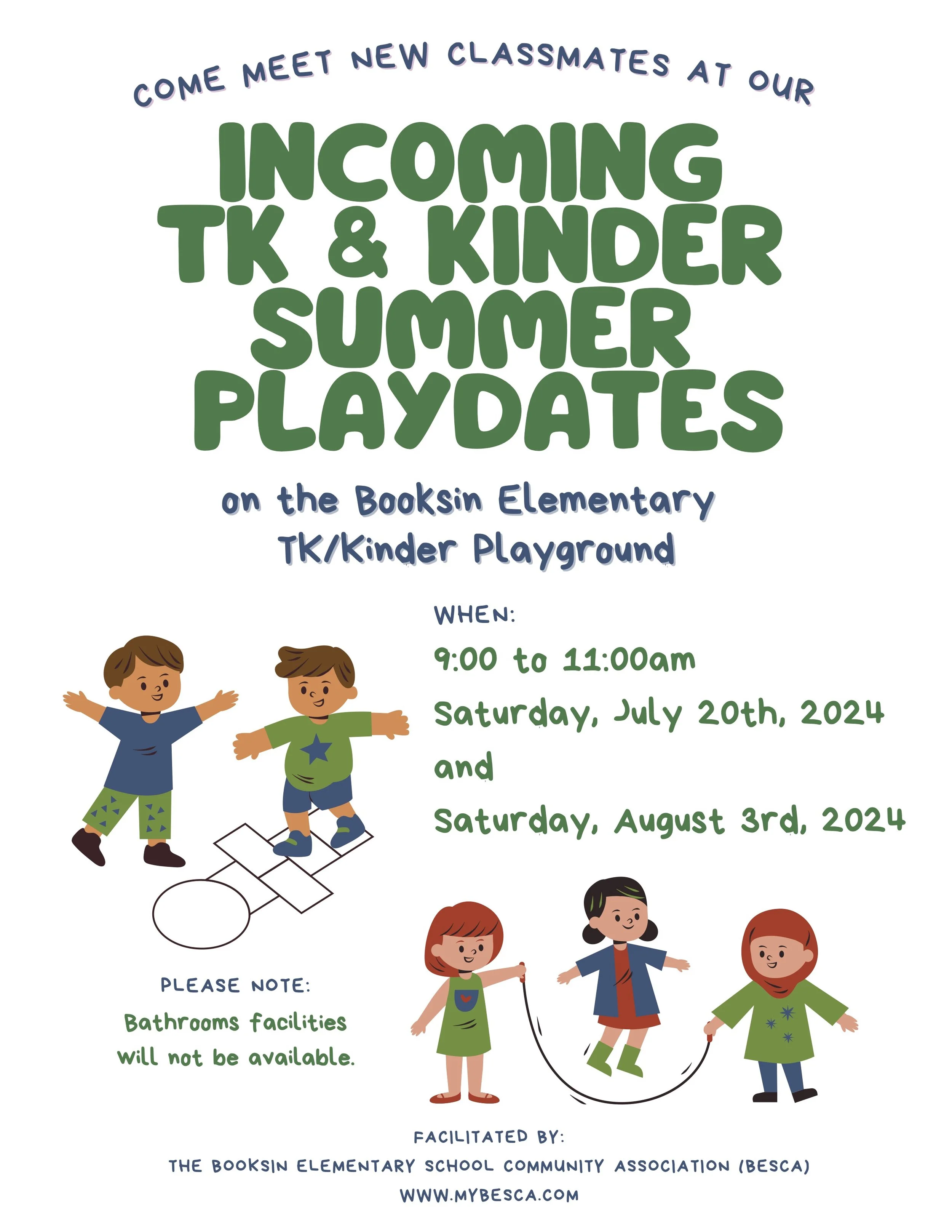 TK/Kinder Incoming Families — BESCA at Booksin