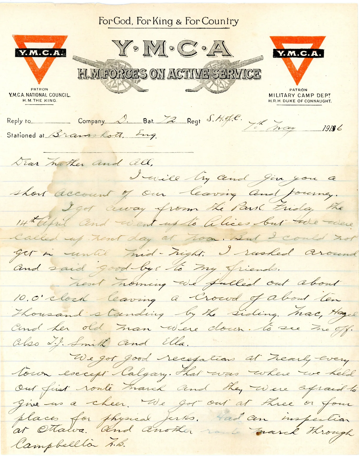 WWI Letters Home — Summerland Museum and Archives