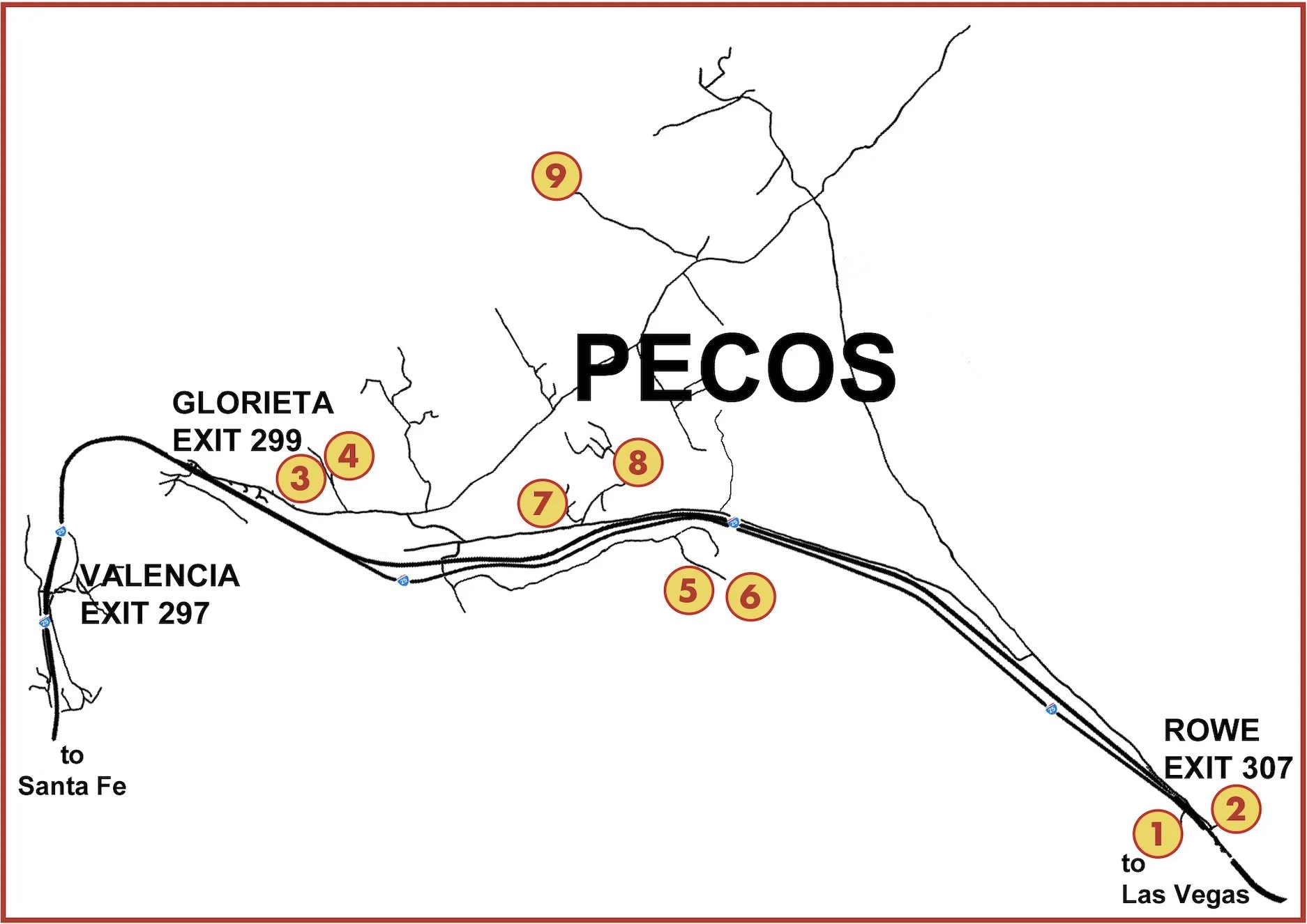 Map — Pecos Studio Tour