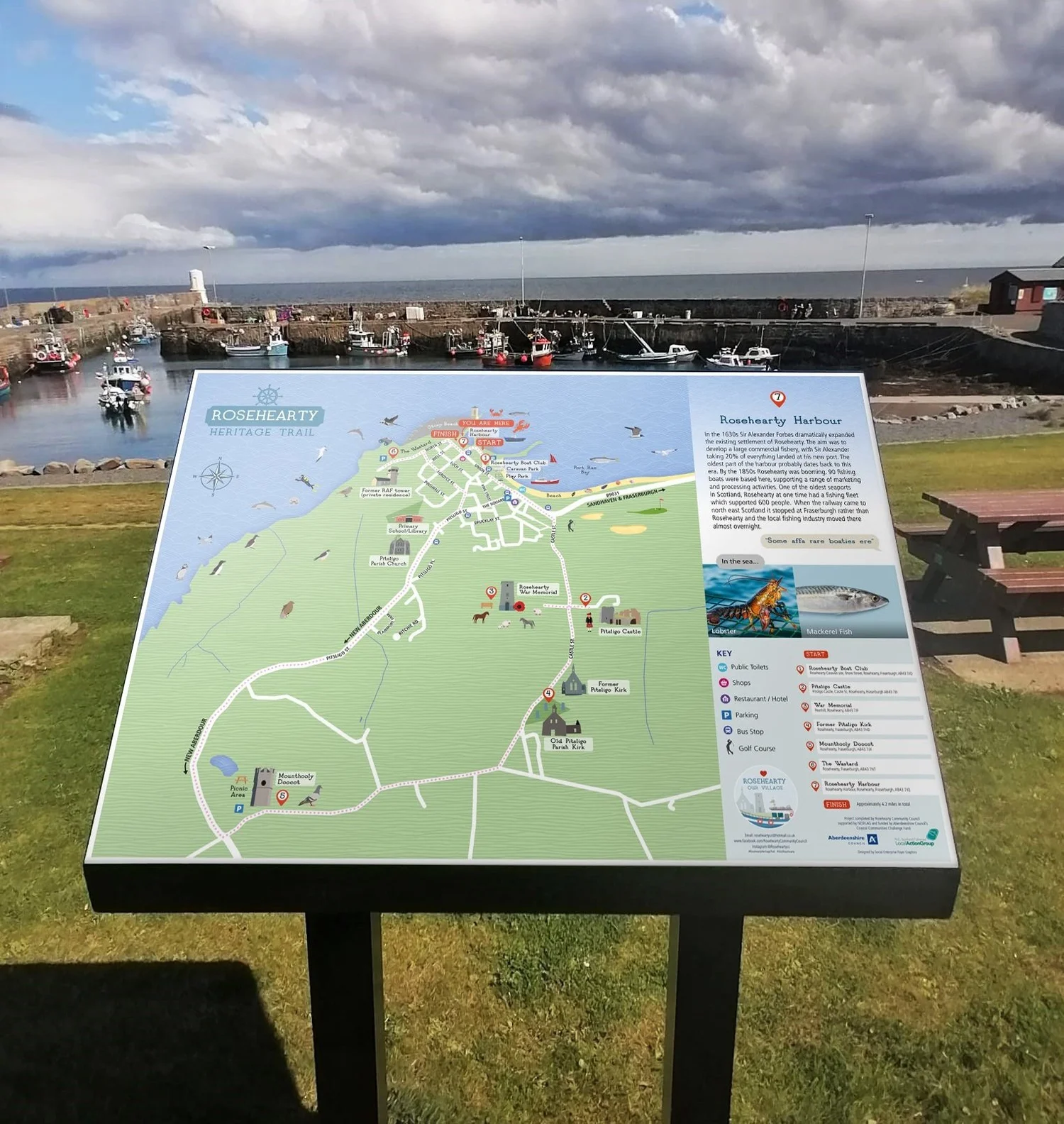Rosehearty Heritage Trail - Lectern Maps — Foyer Design
