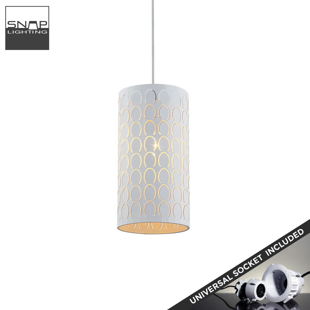 Snap Lighting — Heidi - Black Glass Pendant Light Kit