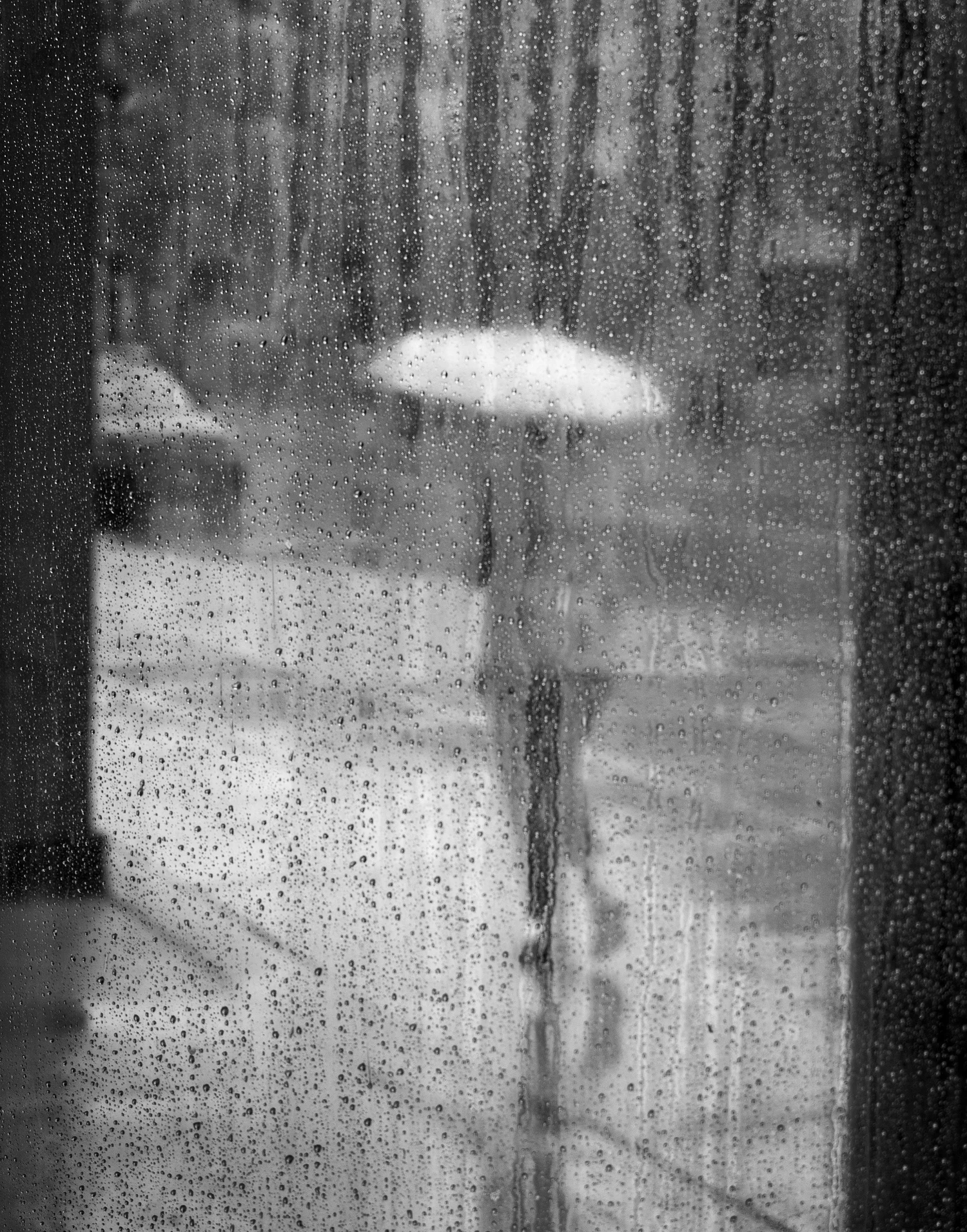 Sad Black And White Rain