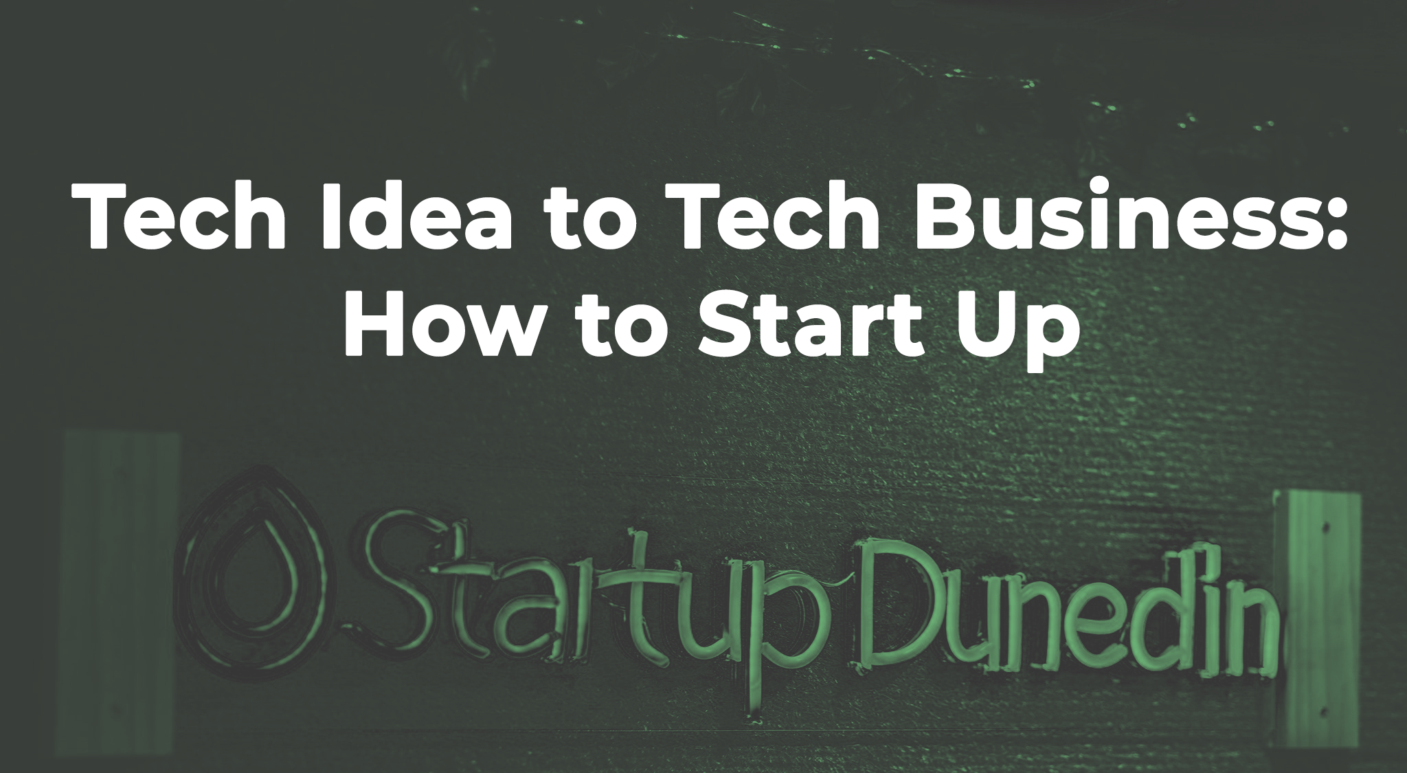 Techweek 2020: Startup Dunedin - Tech Idea to Tech Business: How to Start up — Startup Dunedin