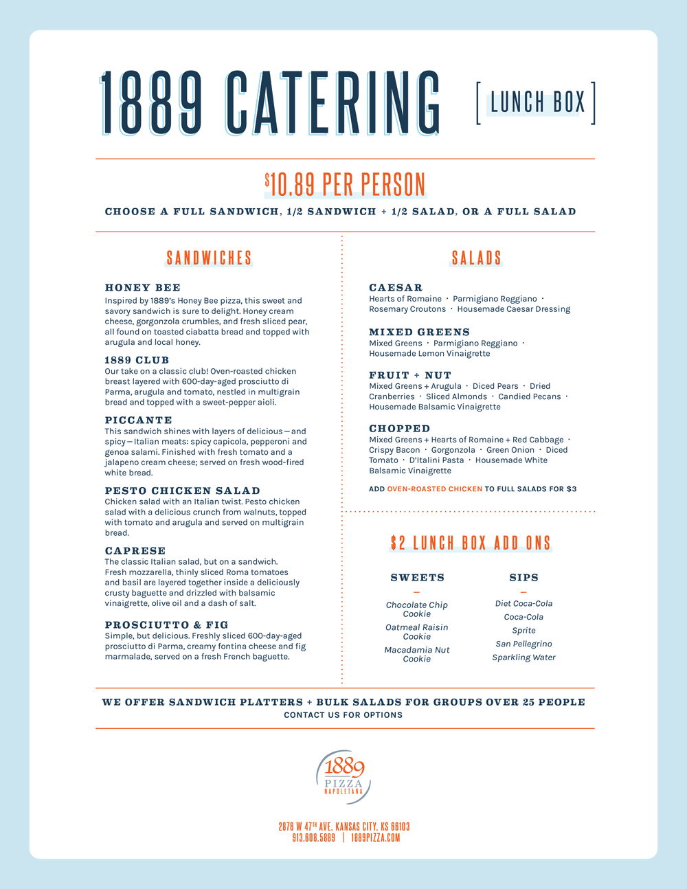 EVENTS & CATERING — 1889 Pizza Napoletana | Kansas City