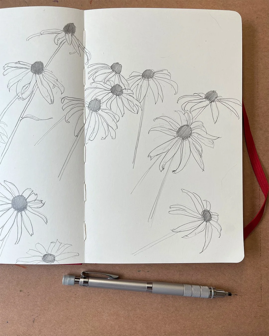 Black Eyed Susans: Quick and easy sketchbook entry using an iPhone ...