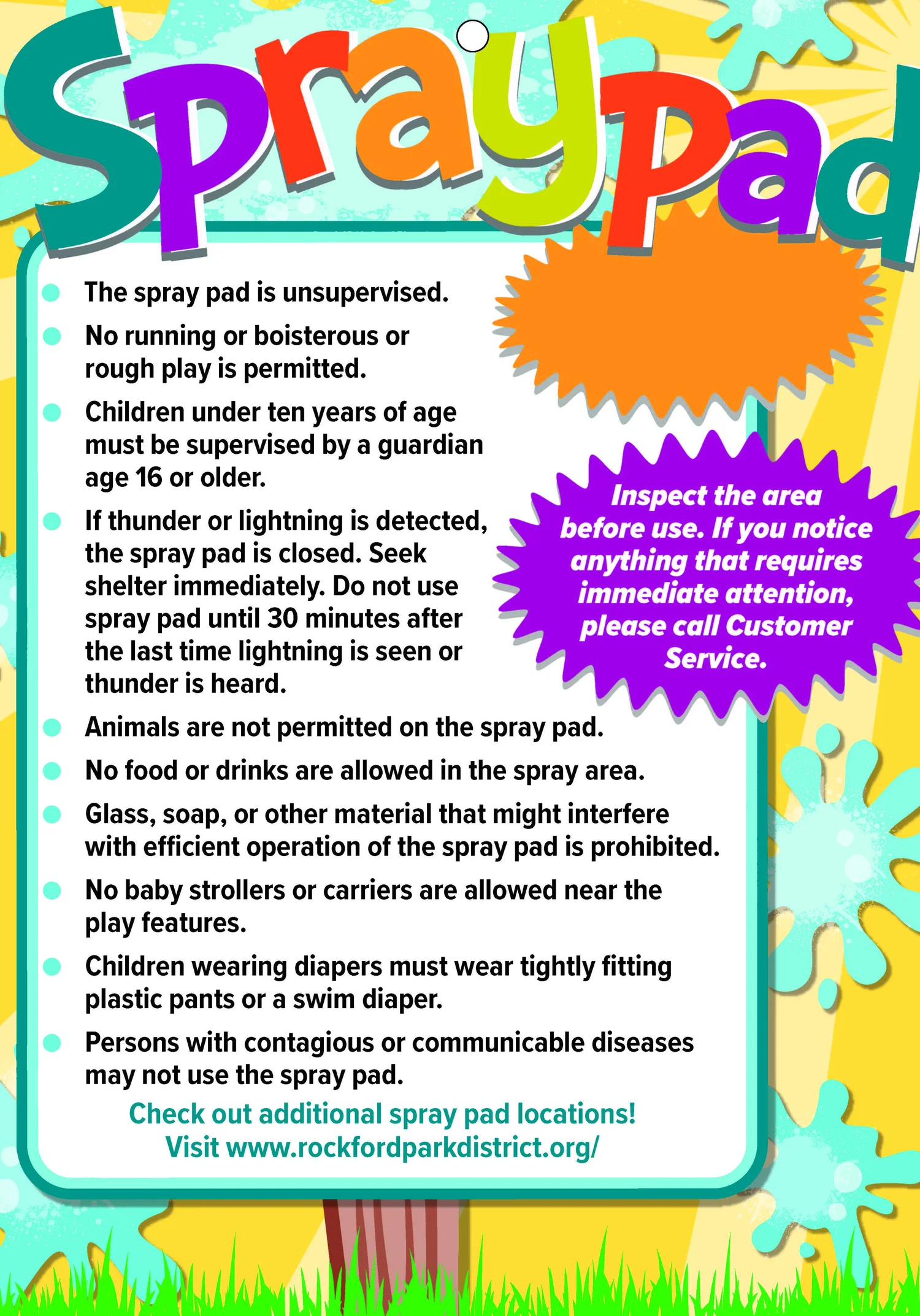 Spray Pads — Rockford Park District