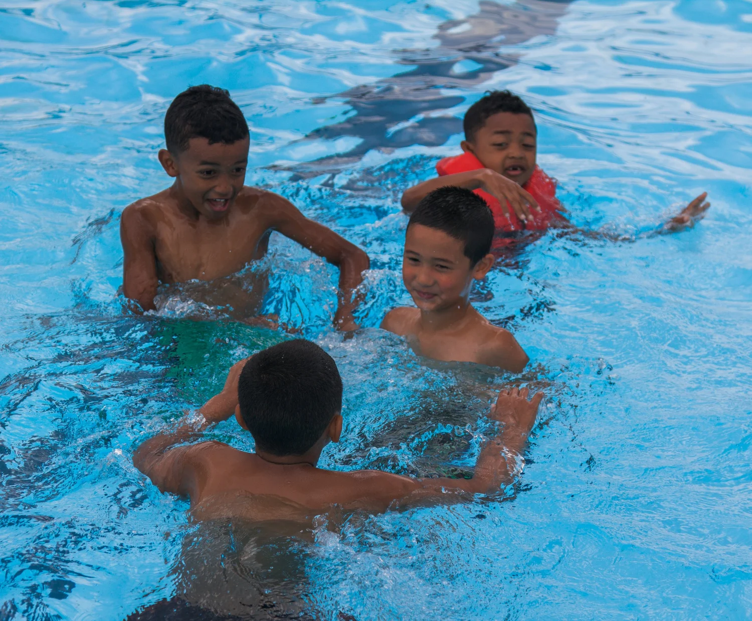 Boys In Swimming Pool
