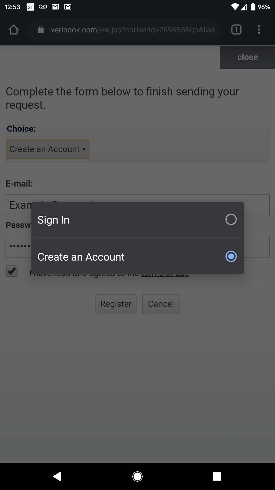 Booking an Appointment — Veribook