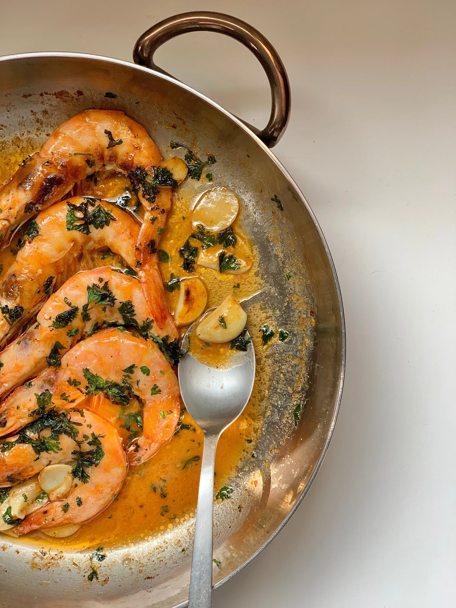 PAN ROASTED GARLIC BUTTER HEAD ON SHRIMP — EATING FABULOUSLY BY ...