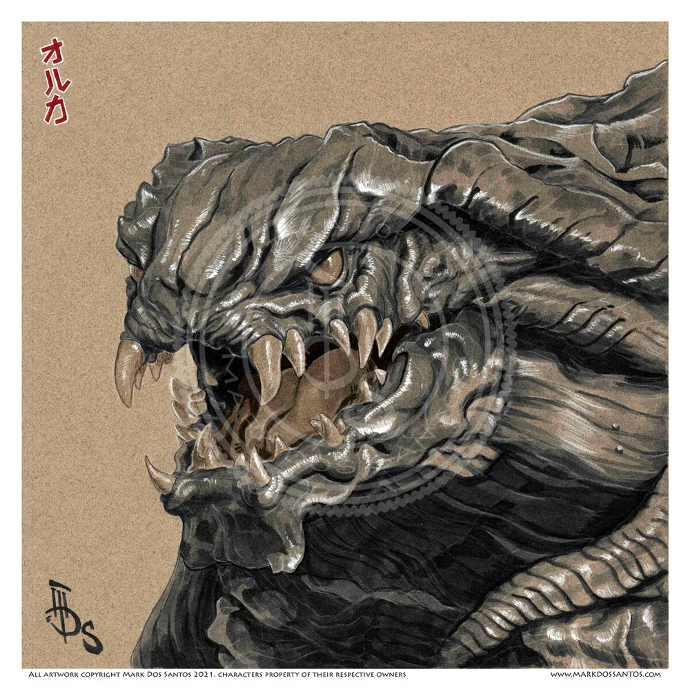 Turning To Orga Godzilla Drawings