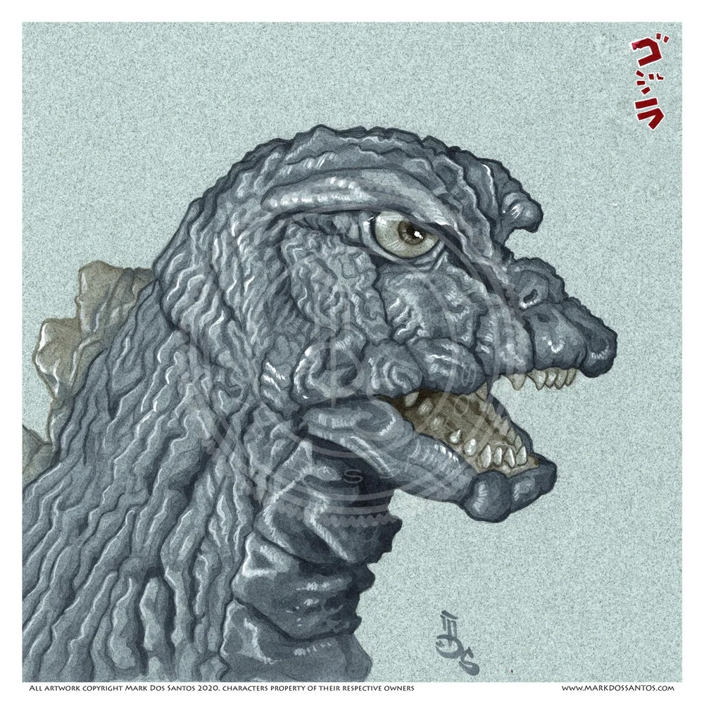 Godzilla Head Art