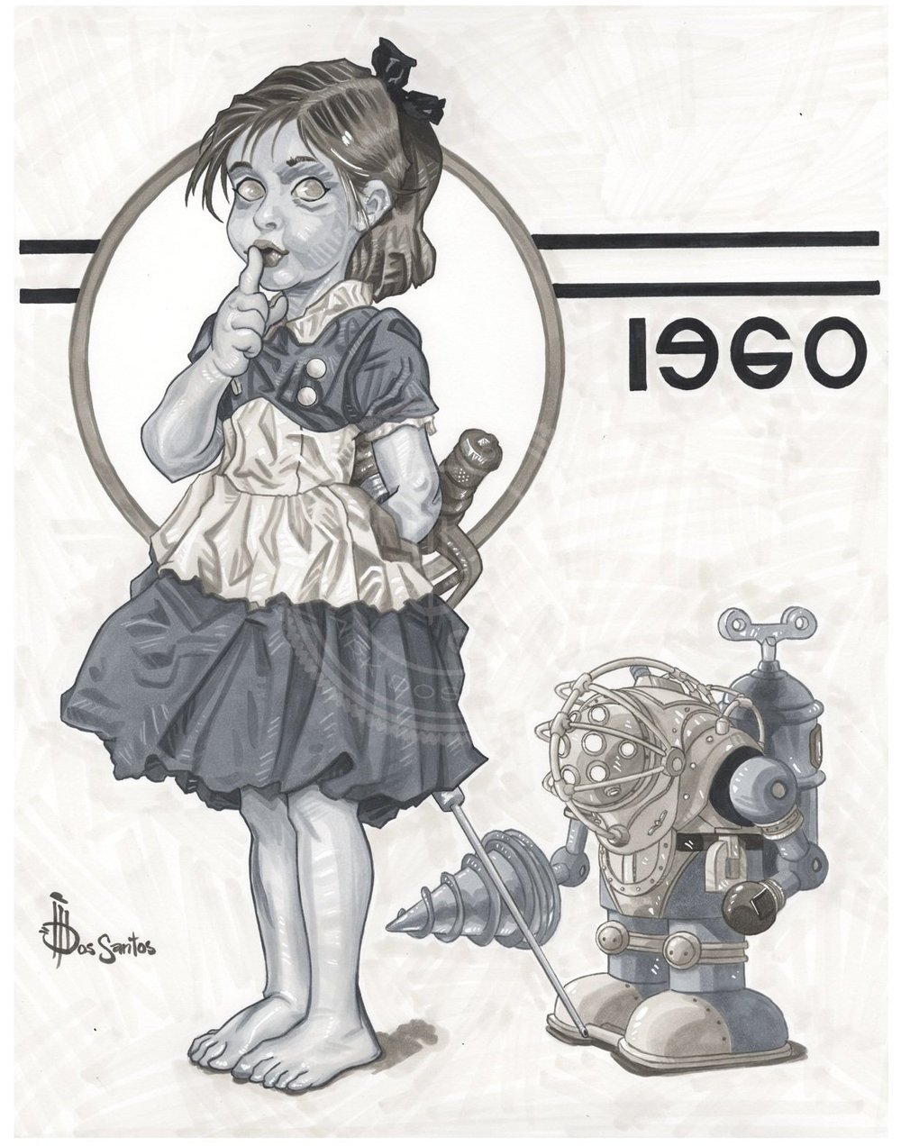 Bioshock Big Daddy Concept Art