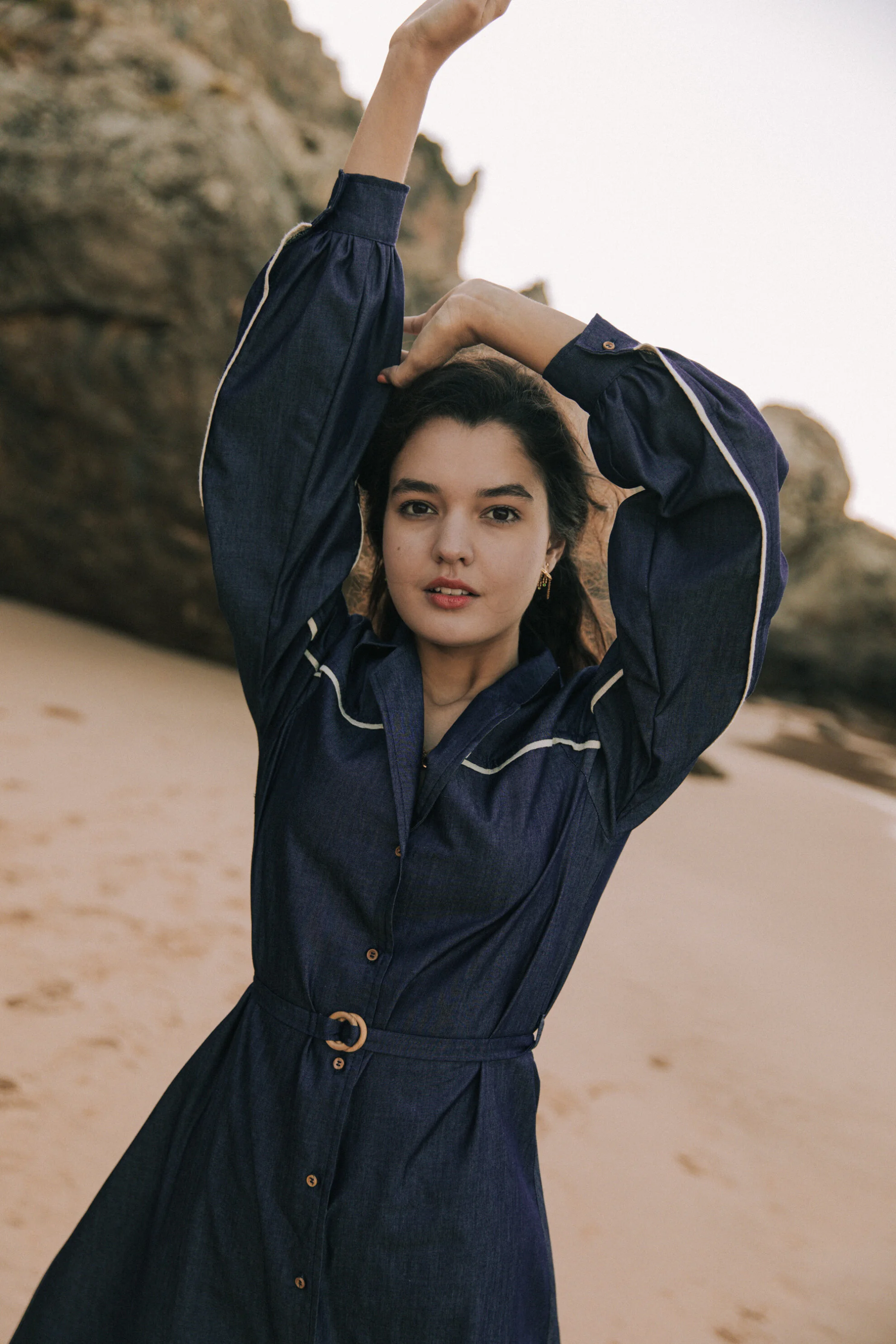 DENIM ANADYR DRESS — SIZ