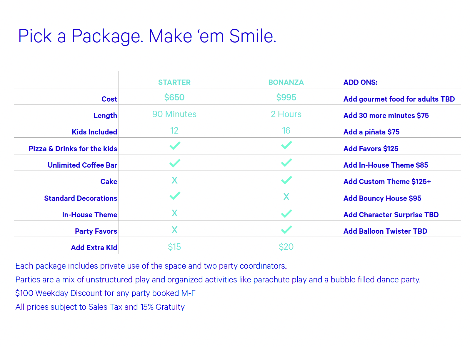 Party Time — Sippy Cups Cafe