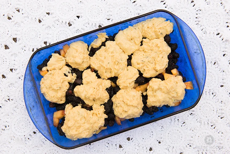 Ultimate Mulberry Peach Cobbler with Rosemary Topping (Waste Not Want ...