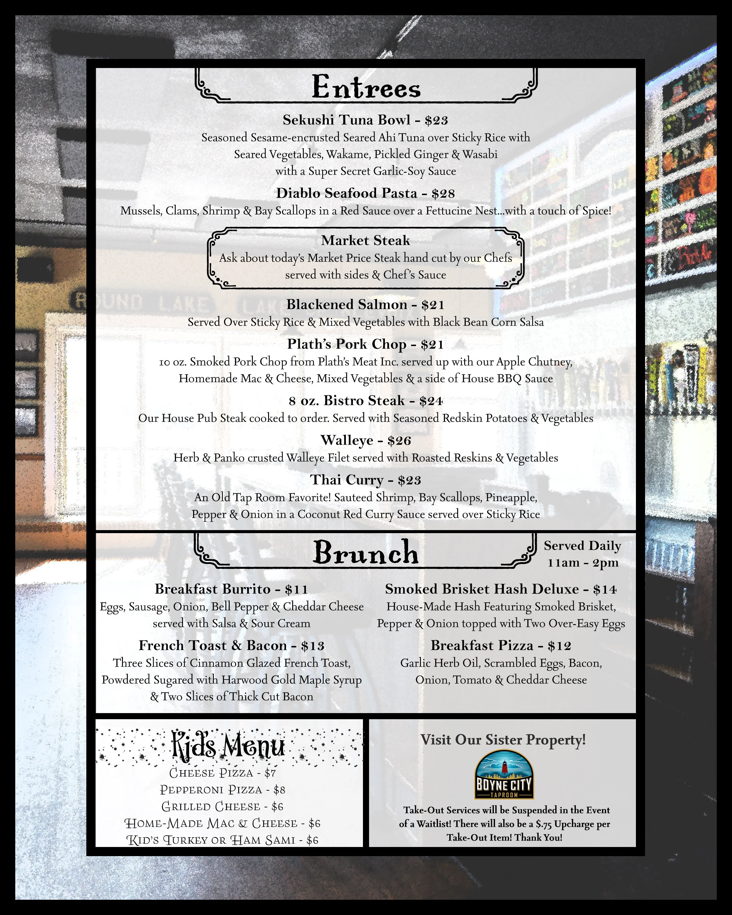 Menu — Bridge Street Tap Room