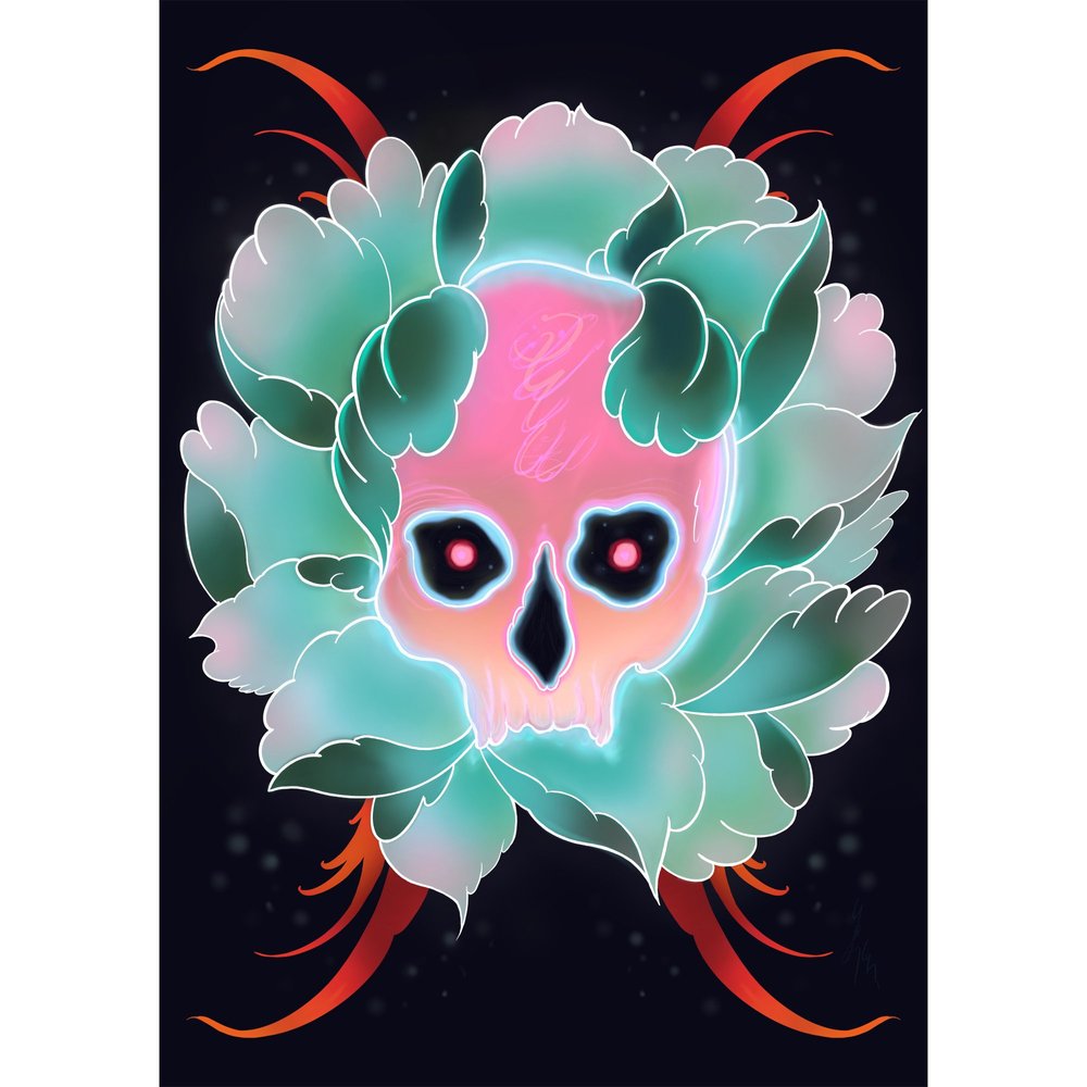 Japanese Peony Tattoo Flash
