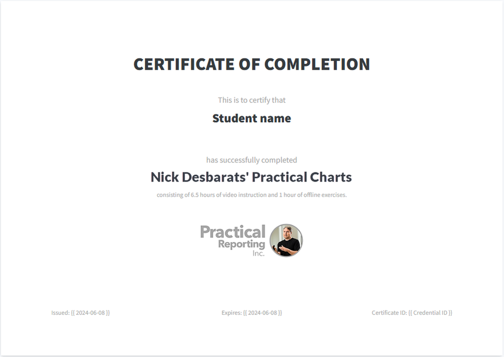 Practical Charts On-Demand Course — Practical Reporting Inc.