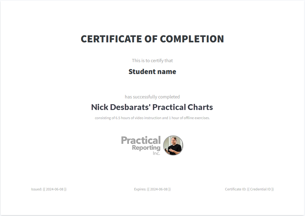 Practical Charts On-Demand Course — Practical Reporting Inc.