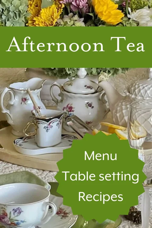 JRL Interiors — Late summer afternoon tea; table settings, menus, and ...
