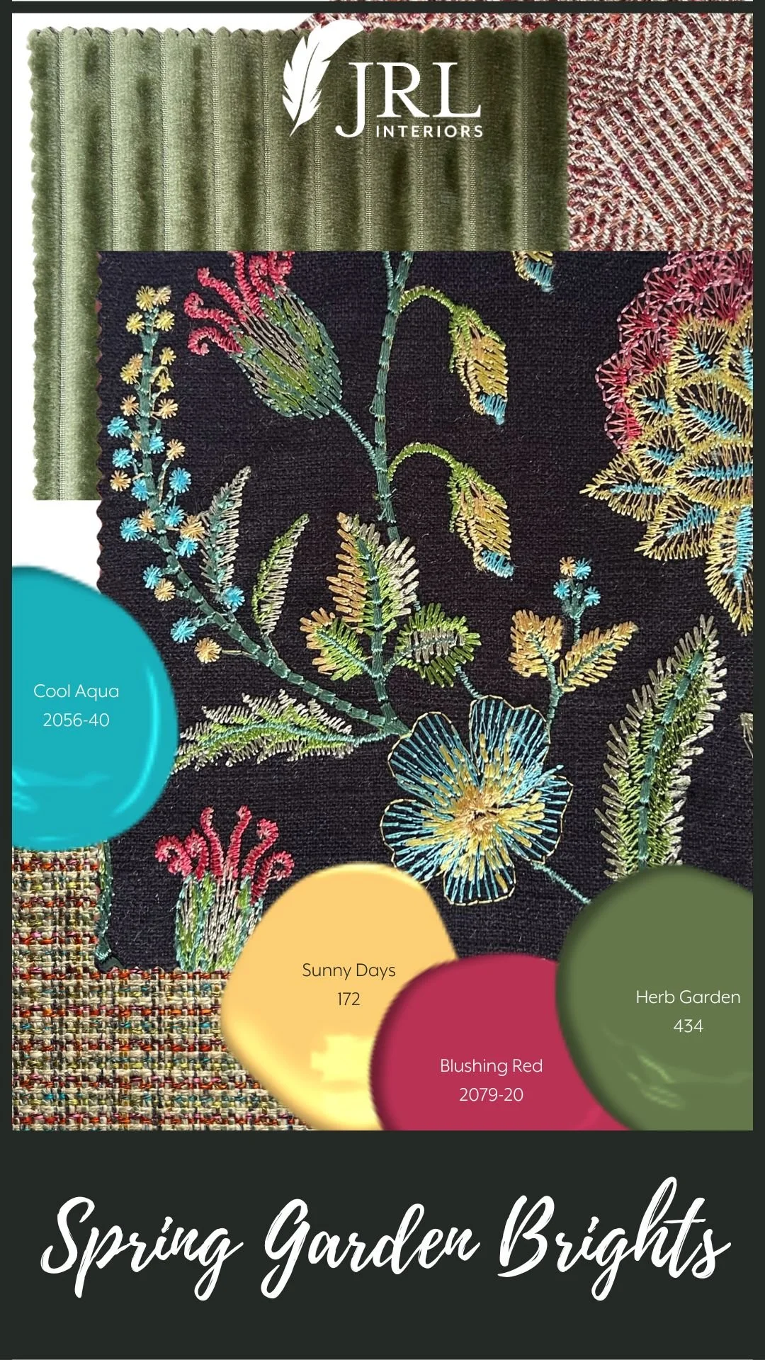 JRL Interiors — How to use spring paint colors and fabrics in decor