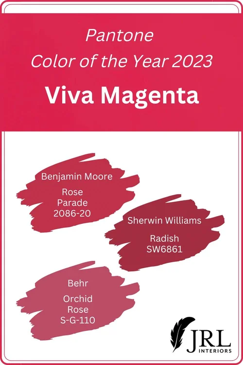 JRL Interiors — Pantone Color of the Year 2023, Viva Magenta