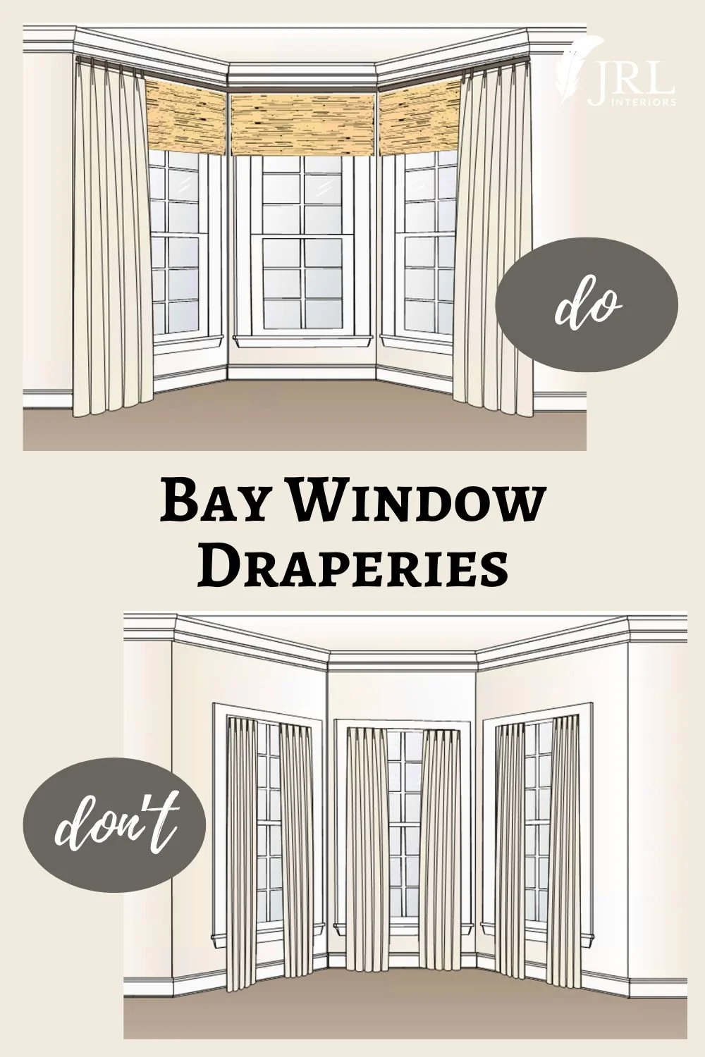 JRL Interiors — The best ways to add window treatments to a bay window