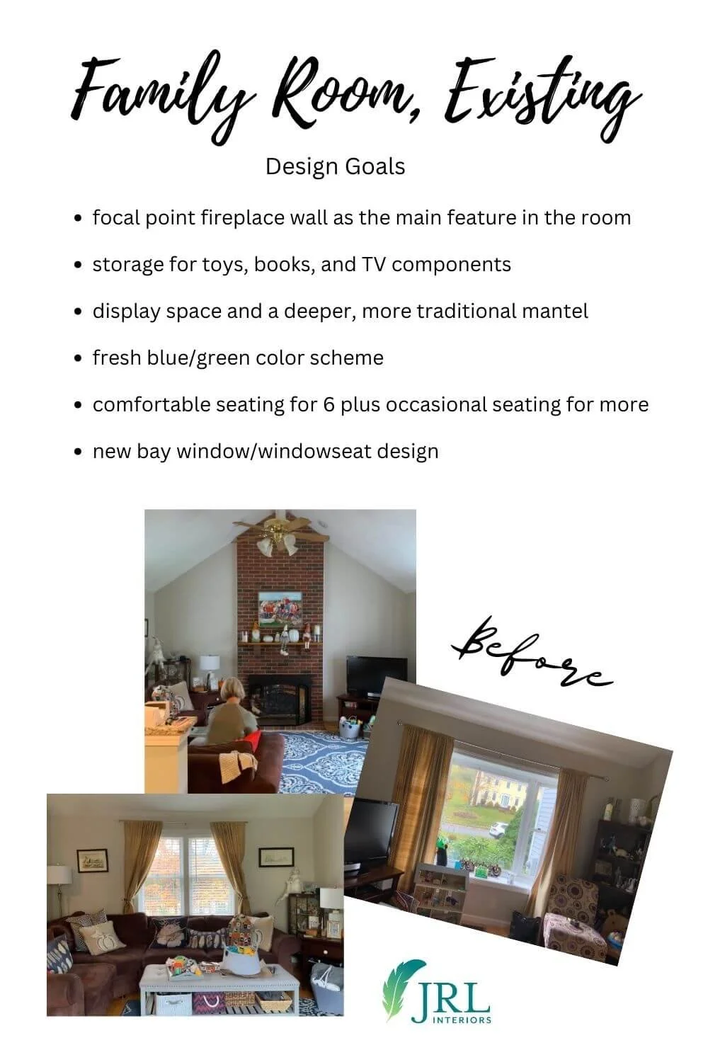 JRL Interiors — Project in Progress: A Family Room Refresh