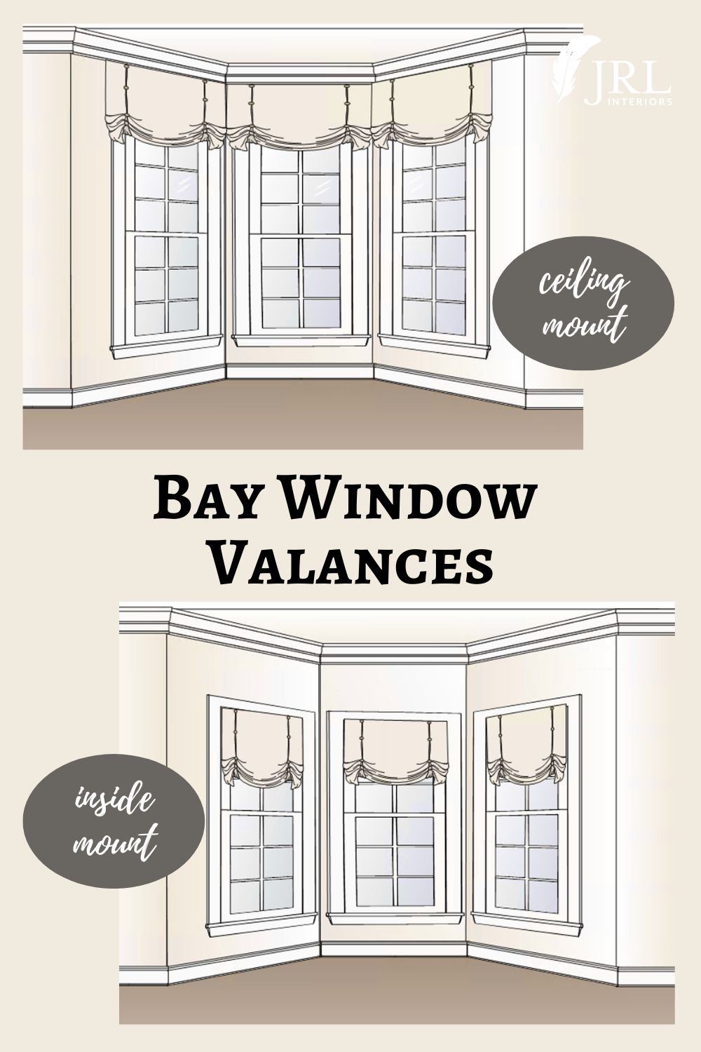 JRL Interiors — The best ways to add window treatments to a bay window