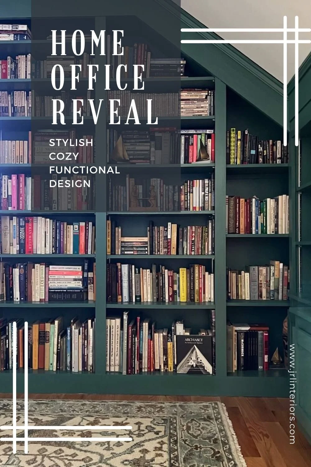 JRL Interiors — A Cozy Library and Home Office Tucked Under the Eaves