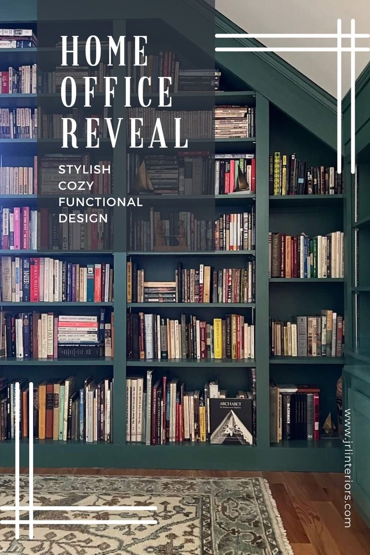 JRL Interiors — A Cozy Library and Home Office Tucked Under the Eaves