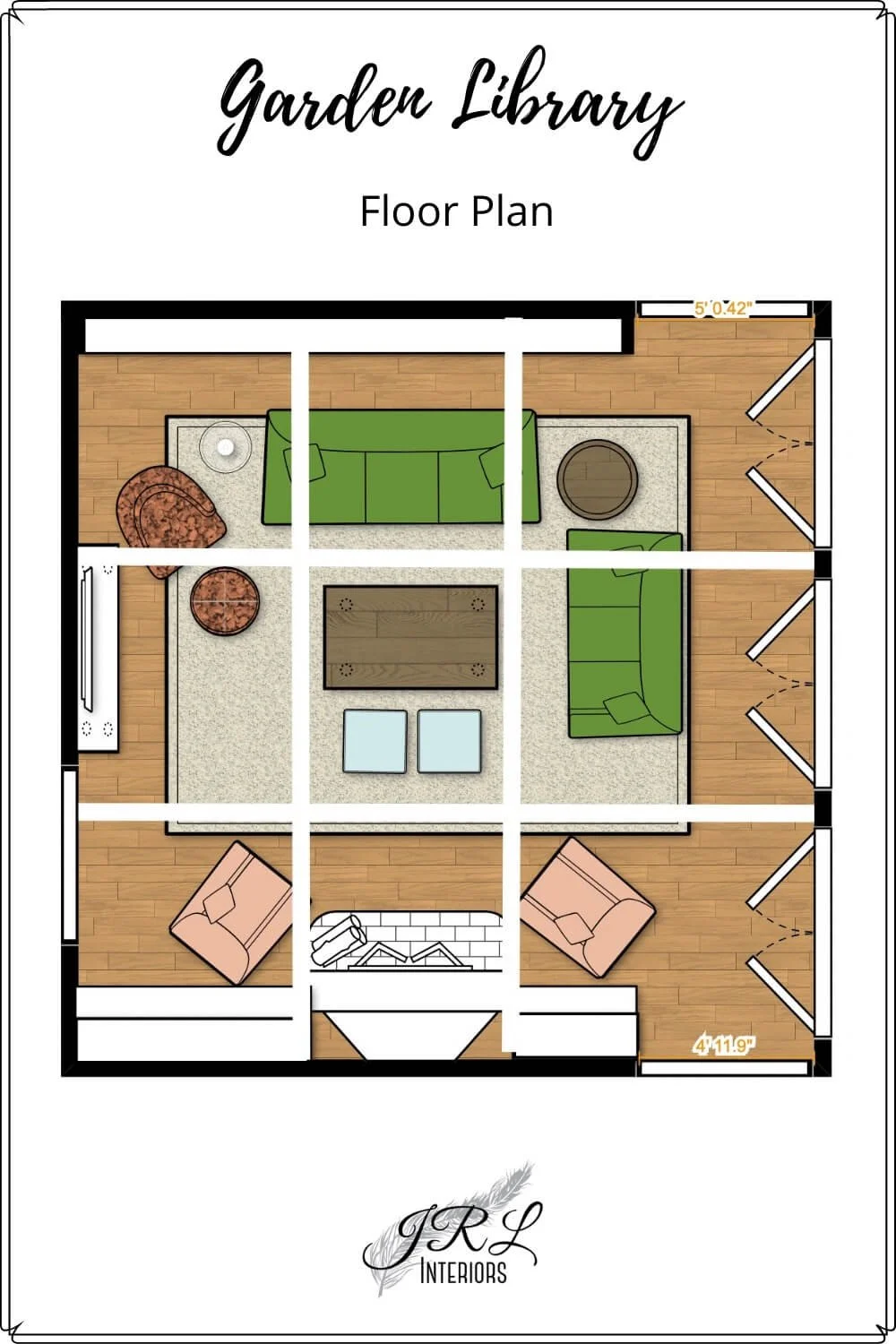 JRL Interiors — Project in Progress: A garden inspired library